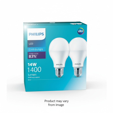 Philips LED Light Bulb 14W (1400 lm) Cool Daylight E27 - 2 Pack by ...