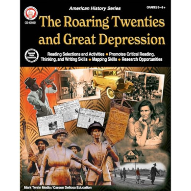 Mark Twain The Roaring 20s and the Great Depression Workbook, American ...